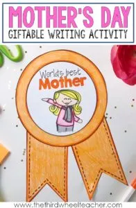 World's Best Mom - A Mother's Day Writing Craft - Differentiated Teaching