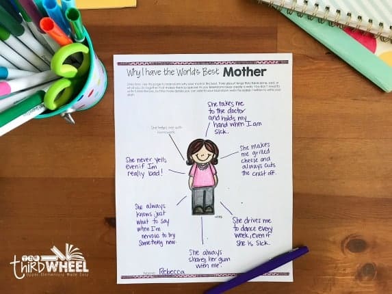 World's Best Mom - A Mother's Day Writing Craft - Differentiated Teaching