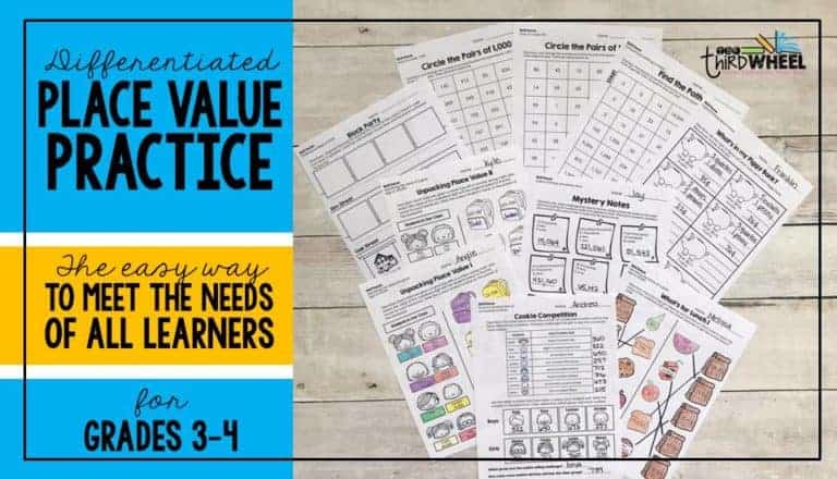 Place Value Worksheets: Differentiated options to support math success