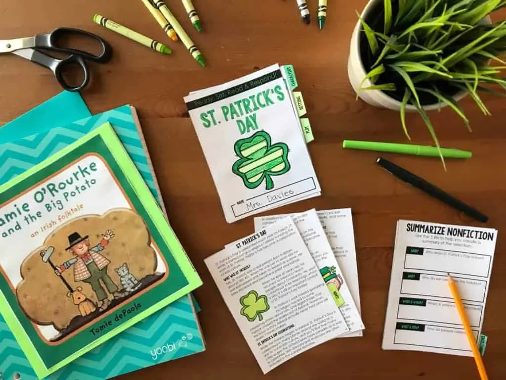St. Patrick's Day Reading & Writing Activities - Differentiated Teaching