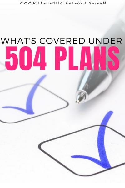 A busy teacher's guide to 504 Plans - what they are & what it means for you