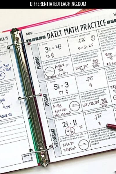 7th Grade Math Spiral Review (Free Download)