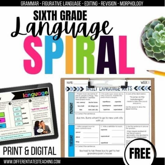 Language Spiral Sample Vault - Differentiated Teaching