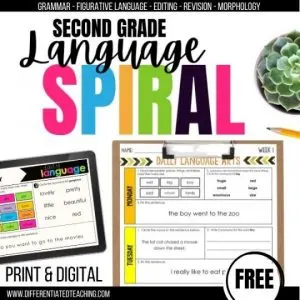 Language Spiral Sample Vault - Differentiated Teaching