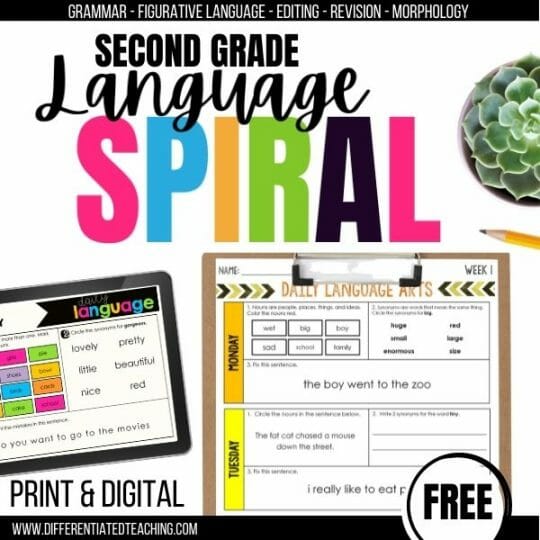 Language Spiral Sample Vault - Differentiated Teaching