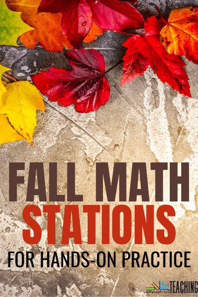 6 Easy Fall Math Stations to Engage Hands-On Learners